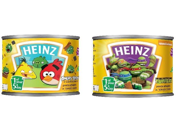 Angry Birds and Ninja Turtles added to Heinz pasta range