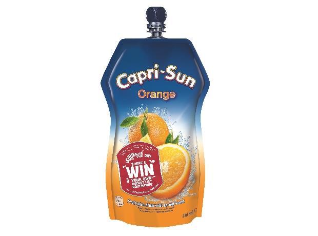 Capri-Sun launches 'Squeeze the Day' on-pack promotion