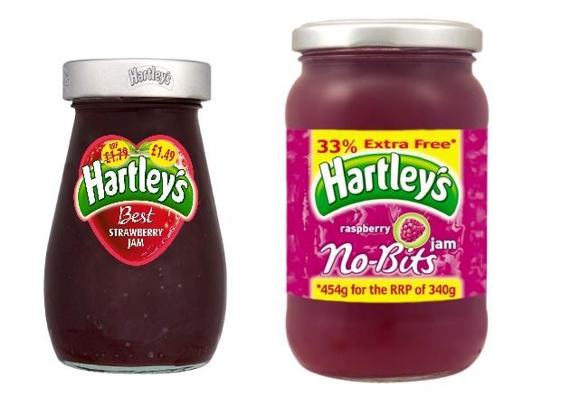 Pricemarked jars of Hartley's Jam launched