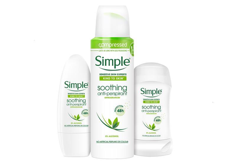 Simple reveals Soothing anti-perspirant